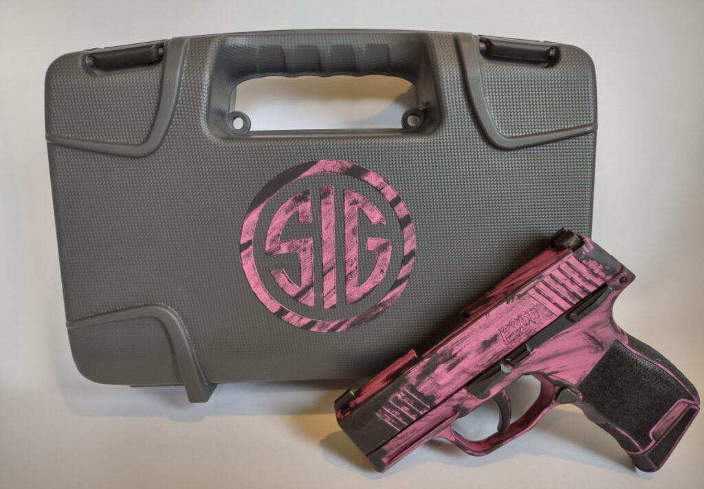 SIG SAUER P365 NITRON COMPACT 9mm -Full Battle Worn Pink w/ Matching ...